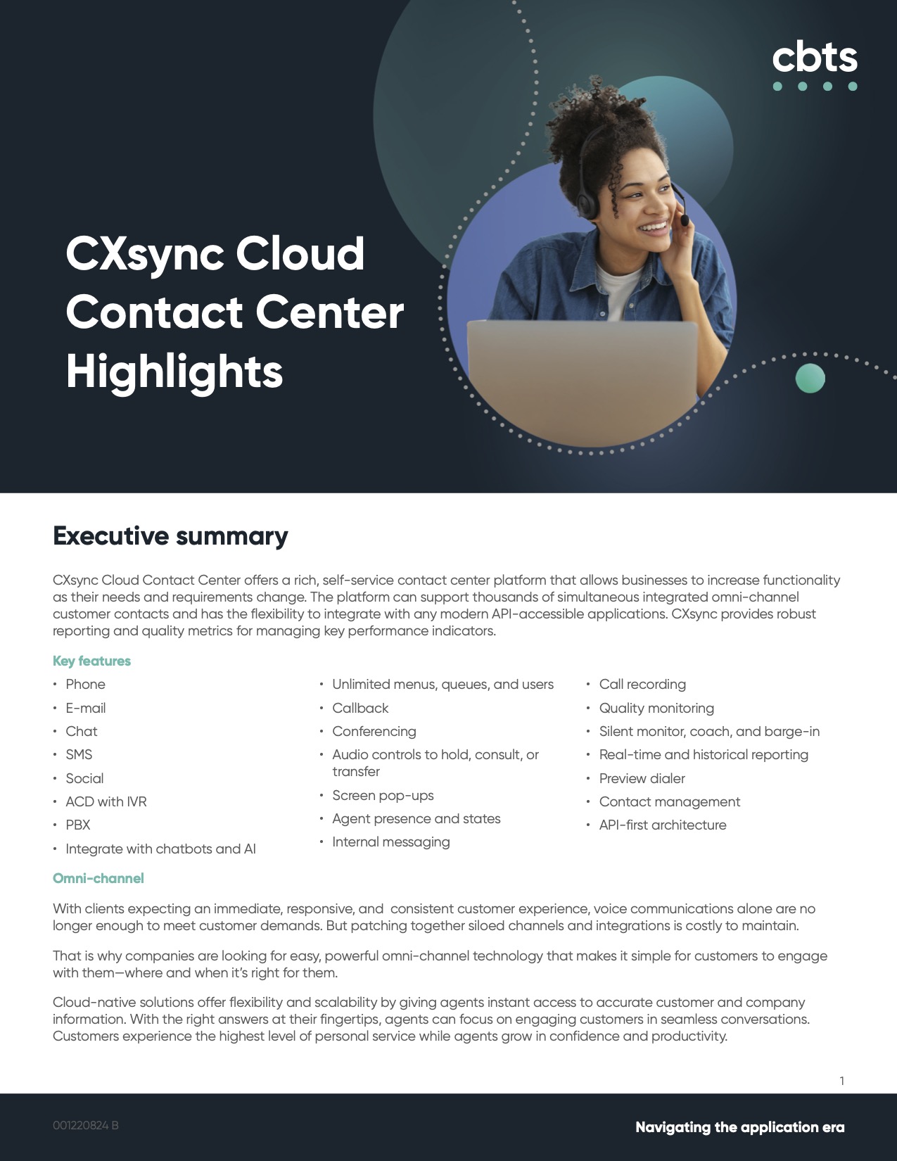 CXsync Cloud Contact Center Highlights CXsync Cloud Contact Center Highlights